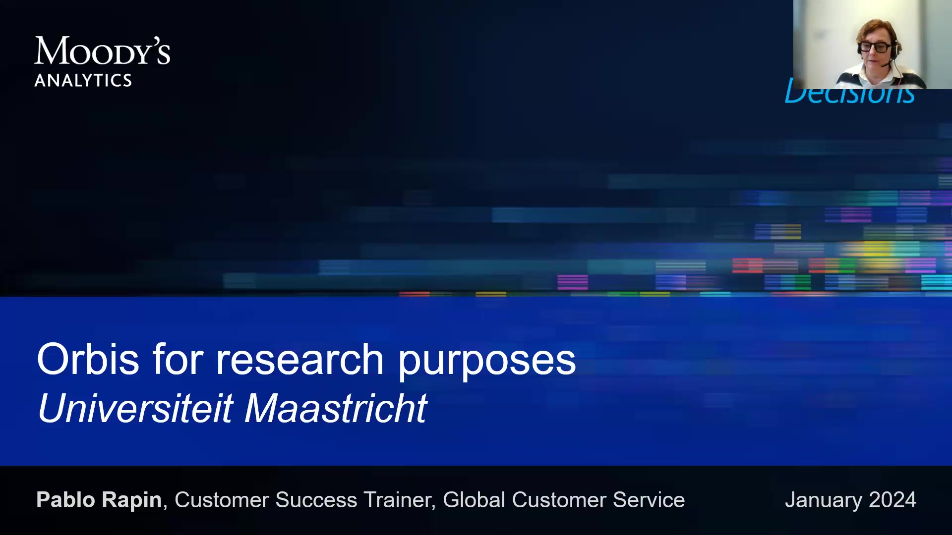 Demo session Orbis database